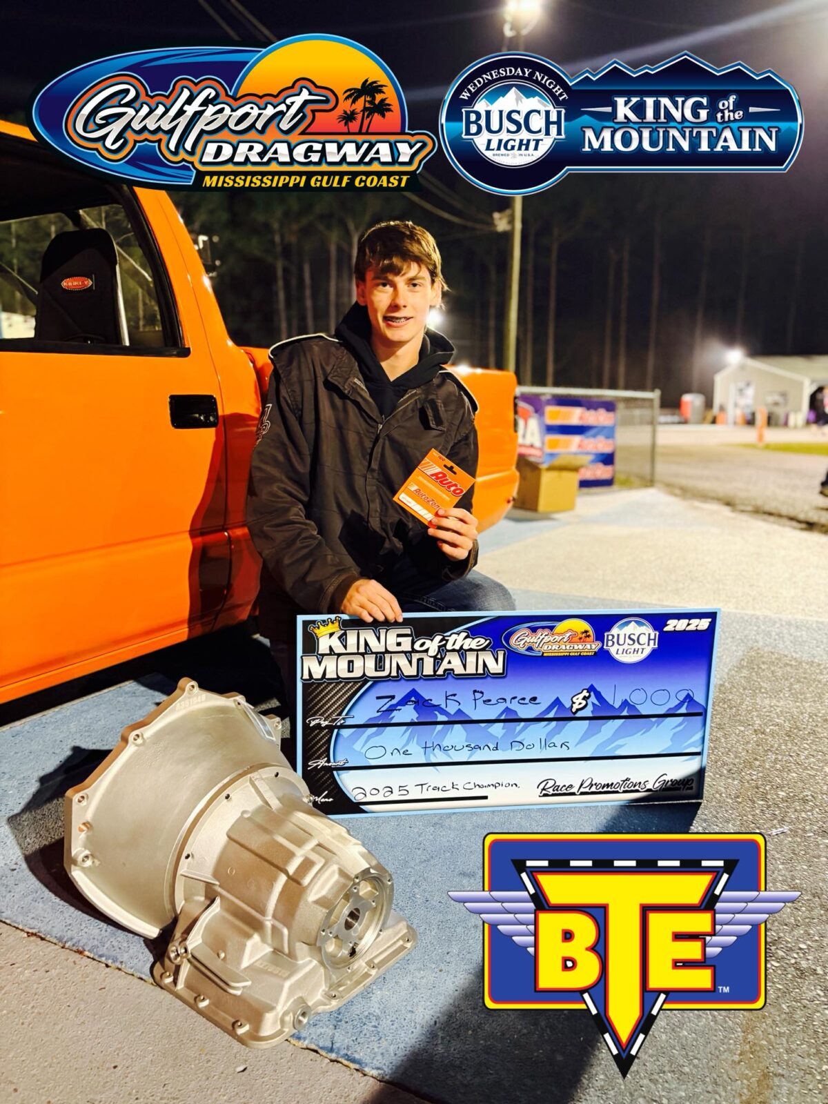 Zack Pearce Crowned the 2025 Gulfport Dragway Busch Light King of the ...
